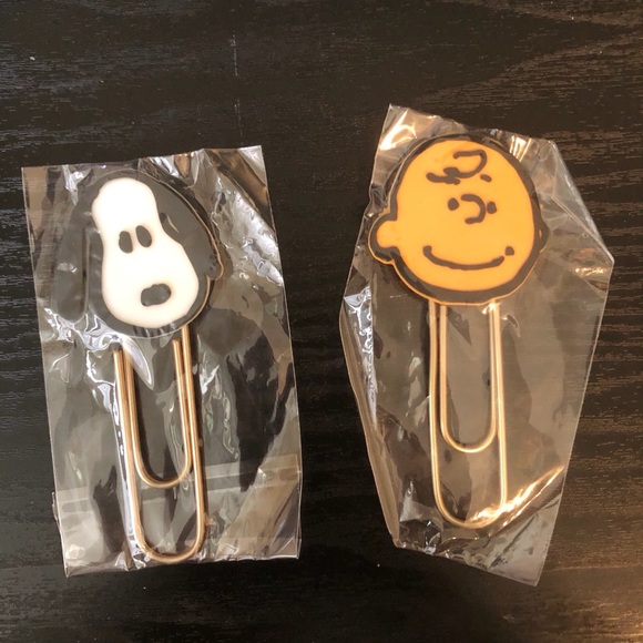 Office | Snoopy Charlie Brown Bookmark Note Clip Nwt | Poshmark